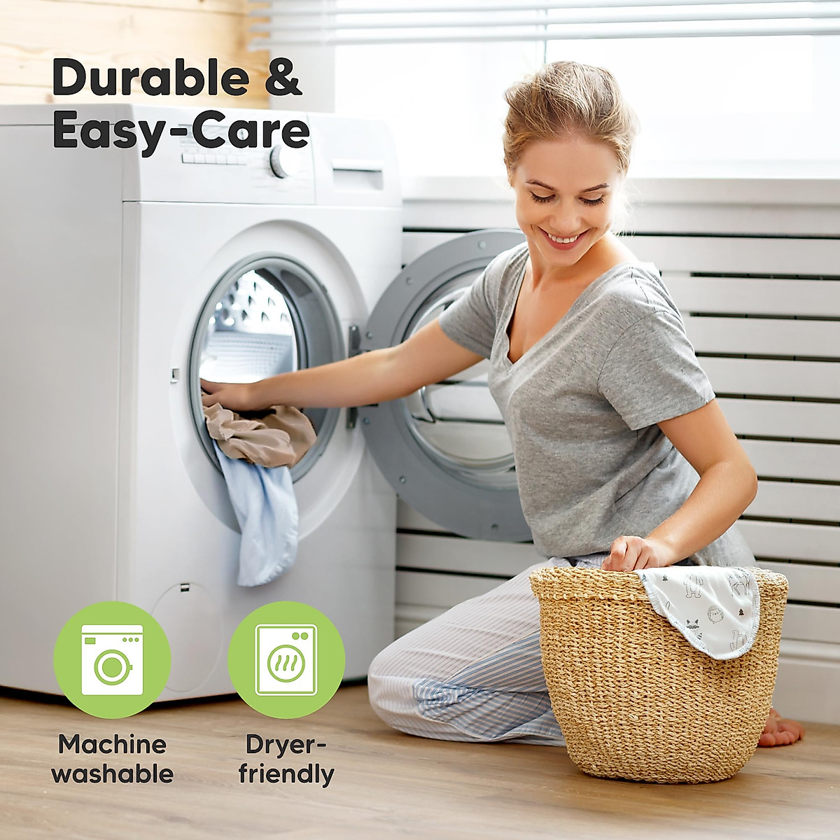 2-Pack Organic Crib Sheets for Boys, Girls - Jersey Fitted Crib Sheet, Baby Crib Sheets Neutral, Crib Mattress Sheet, Cotton Crib Sheets, Soft Baby Sheets for Crib, Unisex Crib Fitted Sheet (Woodland)