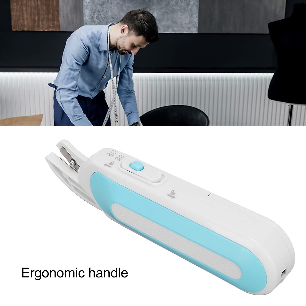 Electric Scissors Sewing Scissors, Cordless Mini Portable Electric Scissors For Sewing, Shears Cutting Tool, 2 Power Supply Modes, Gifts For Crafts Man (blue)