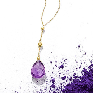 Ross-Simons 8.00 Carat Amethyst Y-Necklace in 14kt Yellow Gold. 18 inches
