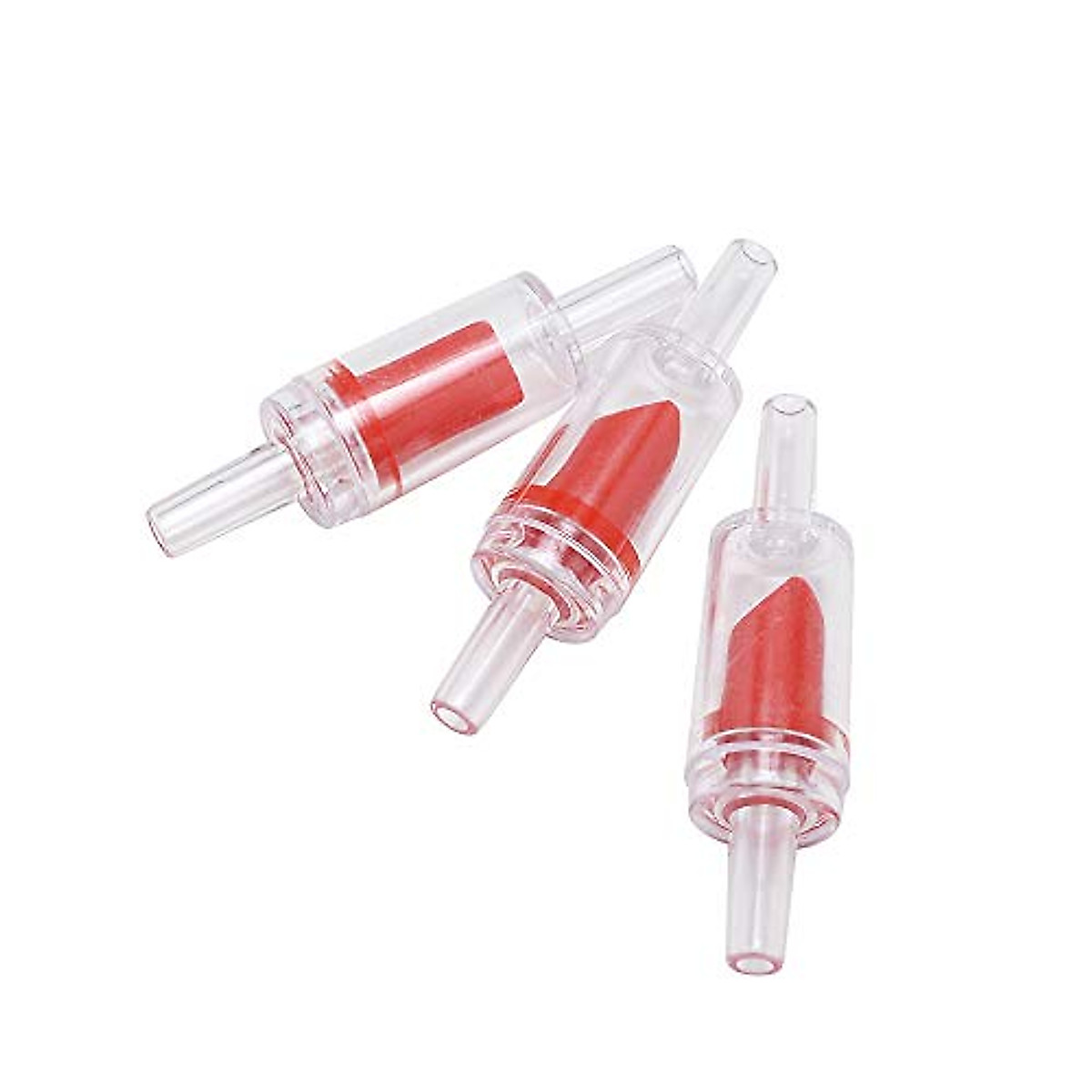 ALEGI Aquarium Air Pump Accessories with Non-Return Check Valves,Air Control Valve for 3/16" Aquarium Tubing (6 Check valves+6 Control Valve) (Red)