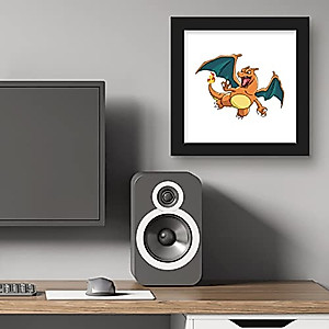 Trends International Gallery Pops Pokemon - Charizard Wall Art, Black Framed Version, 12'' x 12''