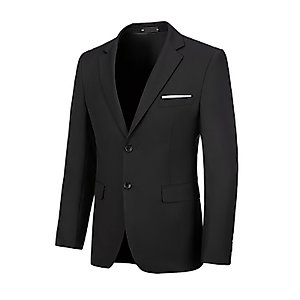 Black Blazer for Men Men's Suit Jacket Slim Fit Men's Sport Coats & Blazers for Wedding Dinner Smoking Jacket Size S