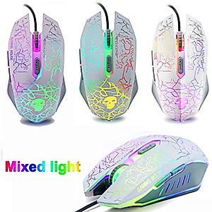 LexonElec T8 UK Layout Gaming Keyboard and Mouse Sets Rainbow Backlit Ergonomic Usb Gaming Keyboard