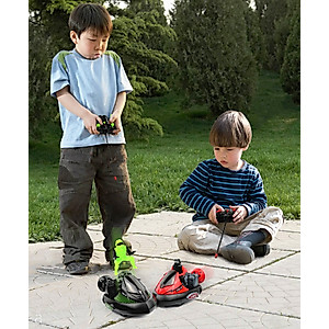 Click N' Play Set of 2 Remote Control Bumper Cars, Stunt RC Battle Cars with Drivers, Toy Game for Boys & Girls Ages 6+, Black Red