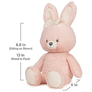GUND Baby Sustainable Bunny Plush, Stuffed Animal Made from Recycled Materials, Gift for Babies and Newborns, Pink/Cream, 13”