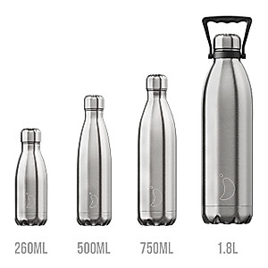 Chilly's Water Bottle | Stainless Steel and Reusable | Leak Proof, Sweat Free | Stainless Steel | 750ml