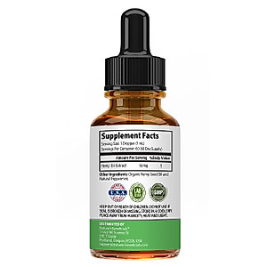 NATURE'S BENEFICIALS Organic Hemp Oil Extract Drops 3000mg - Ultra Premium, Soothes Discomfort, Joint Support, Sleep Aid, Omega Fatty Acids 3 6 9, Non-GMO