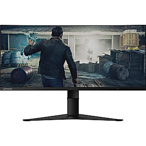 Lenovo G34w-10 34-Inch WQHD Curved Gaming Monitor, 21:9 Ultra-Wide, 3 Side NearEdgeless, AMD FreeSync, 144Hz, HDMI, DP, Adjustable Stand, VESA