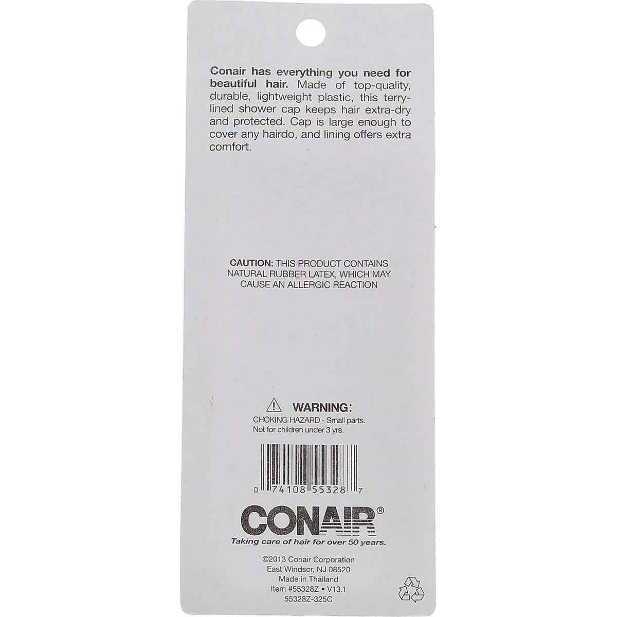 Conair Terry Lined Showercap, 2.4 Ounce