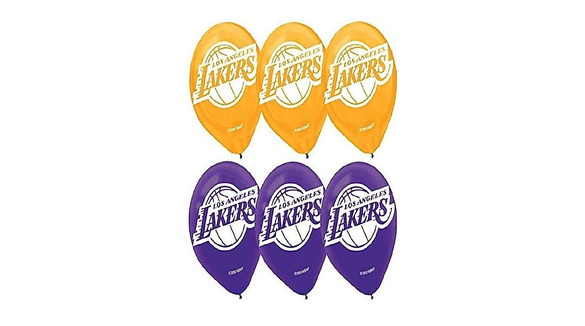 NBA Lakers Yellow & Purple Balloons - Perfect Party Decor