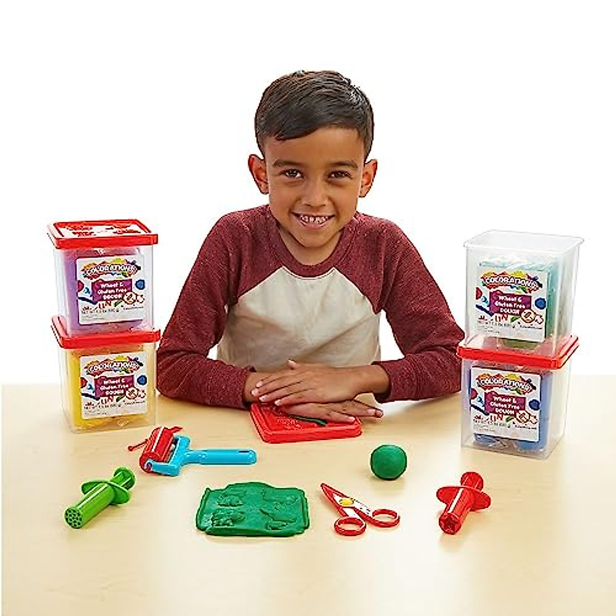 Colorations Wheat & Gluten Free Dough, 6 Classic Colors, ea 1.5 lb | Non-Toxic, Play Dough, Bulk Set, Sensory Kit, Party Favors, Classroom Pack