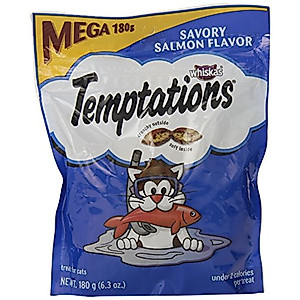 Whiskas Temptations Cat Treats-Savory Salmon Flavor(6.3 Oz)