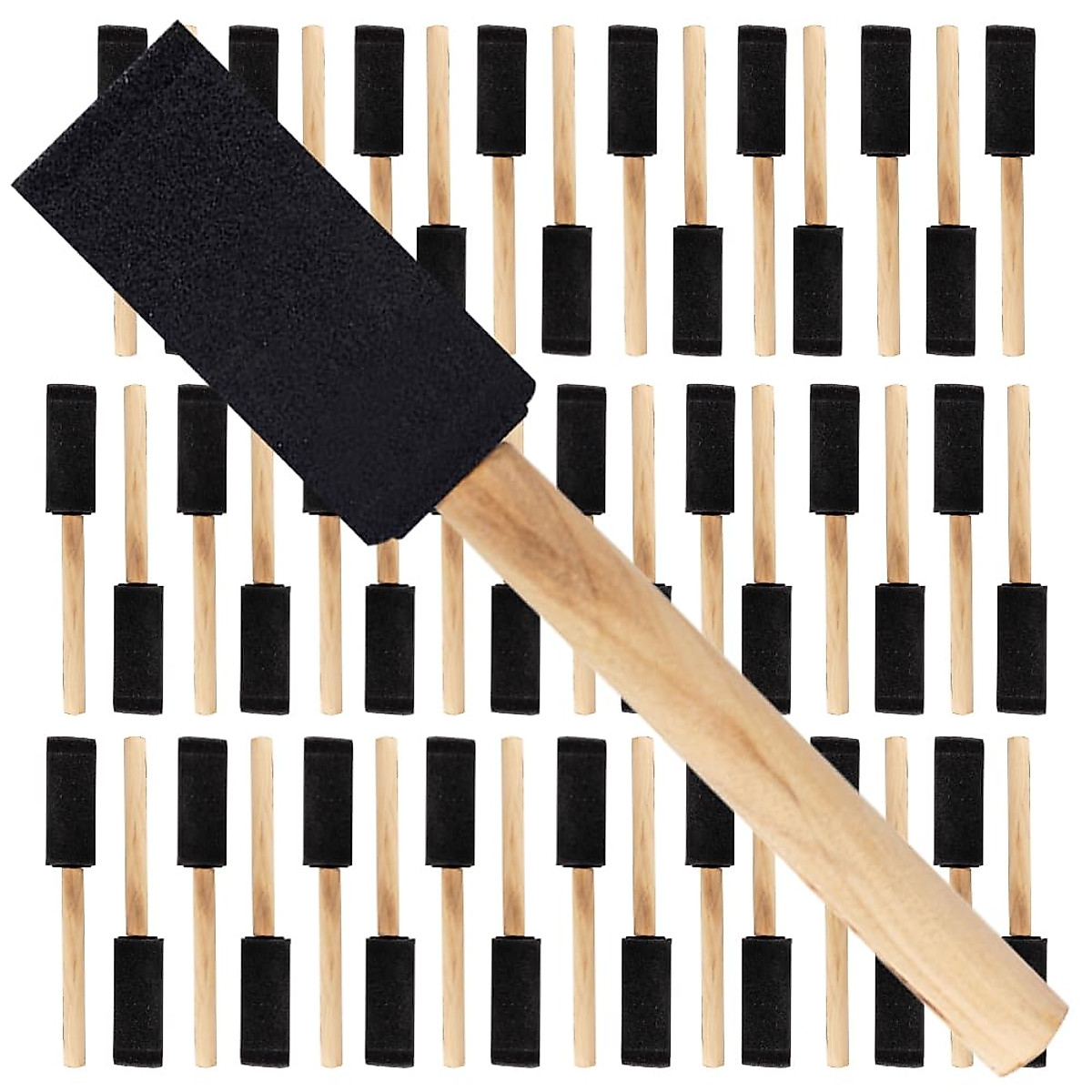 Pro Grade - Foam Brushes - 1 Inch 48 Piece Foam Brush Set