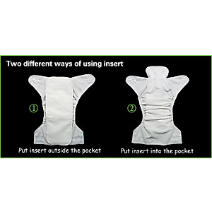 DoDo Bear Cloth Diapers One Size Adjustable Washable Reusable for Baby Girls Boys 6 Pack + 6 Insert and Wet Diaper Bag(Color07)