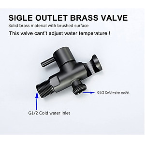 MINJING Bidet Faucet, Solid Brass Handheld Toilet Douche Kit, Brushed Gun Grey Bidet Sprayer Single Handle Valve with Shower Holder Set,B Set