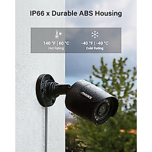 ANNKE 4 Pack 1080P HD TVI Home Security Camera Outdoor Indoor, 1920TVL, IP66 Waterproof, Night/Day Vision, Surveillance CCTV Bullet Camera