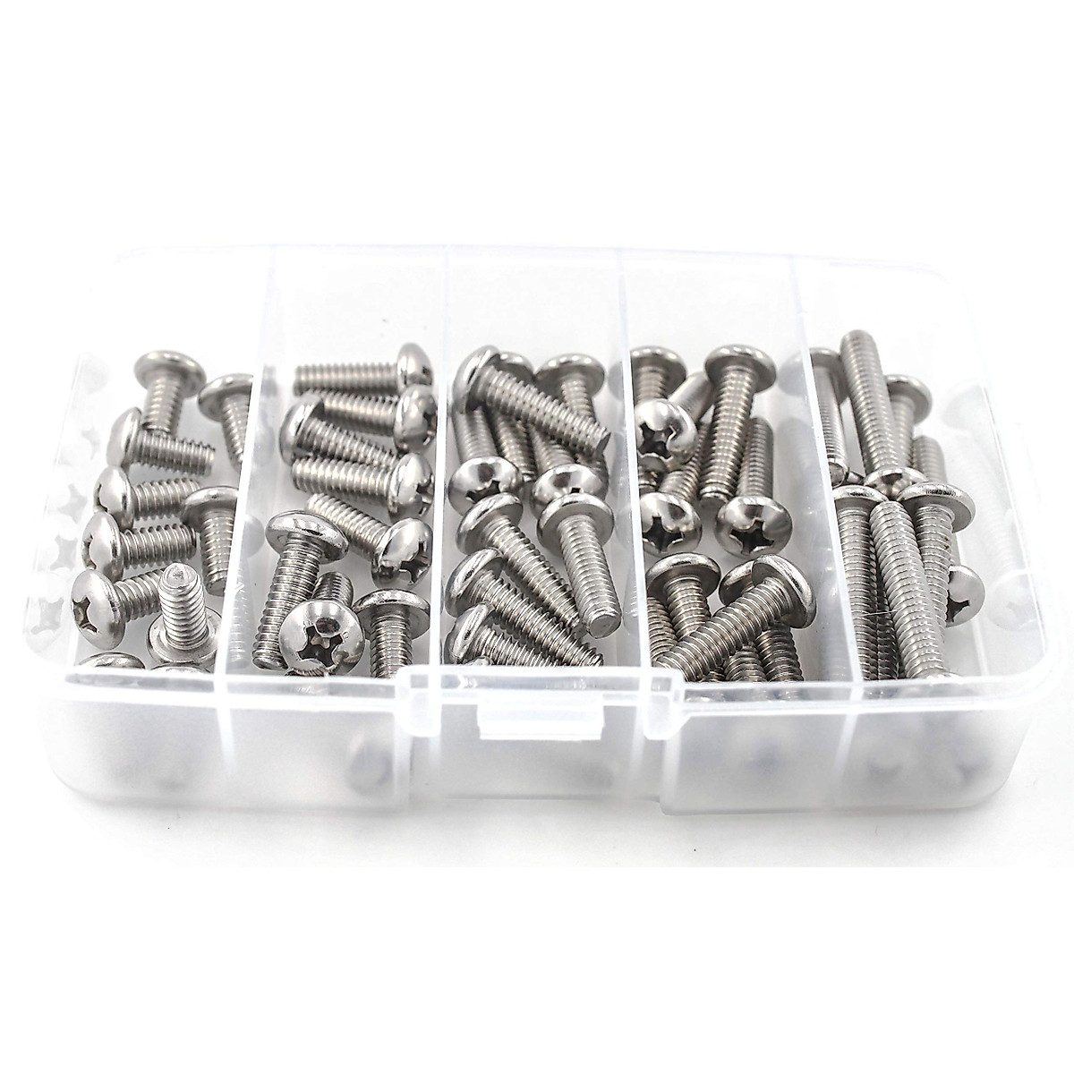 eivvia 50Pcs 1/4-20 UNC× 1/2"3/4" 7/8"1" 1-3/8"Stainless Steel 304 Cross pan Head Combination Screw