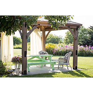 National Hardware N800-022 Lag Screw Made of Galvanized Steel Used to Install Outdoor Reinforcement Hardware Collection, Blacks on Pergolas Gazebos Arches and Raised Garden Beds, 1/2x 3, 8 Pack