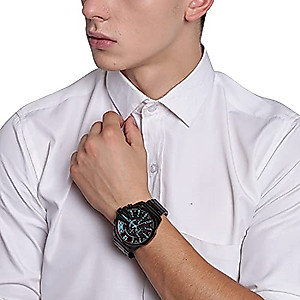 Diesel Men's 59mm Mega Chief Quartz Stainless Steel Chronograph Watch, Color: Black (Model: DZ4318)