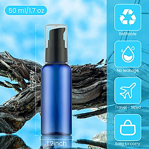 RAYNAG 5 Pack Empty Refillable Plastic Pump Bottle Ideal for Lotion Cream Essential Oil Travel Small Container,50ml/1.7oz