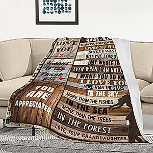 Grandpa Gifts, Gifts for Grandpa Blanket 50"x60", Grandpa Birthday Gifts from Granddaughter Soft Cozy Flannel Throw Blanket Christmas for Grandfather