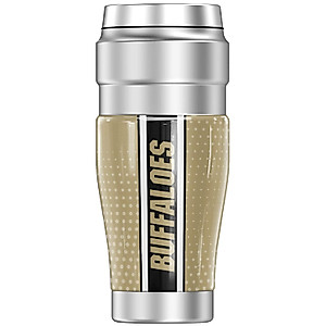 THERMOS University of Colorado OFFICIAL Radial Dots STAINLESS KING Stainless Steel Travel Tumbler, Vacuum insulated & Double Wall, 16oz