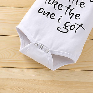 Aint No Auntie Like The One I Get Baby Boy Clothes Auntie Saying Letter Print Long Sleeve Romper Pants Hats (White, 3-6 Months)