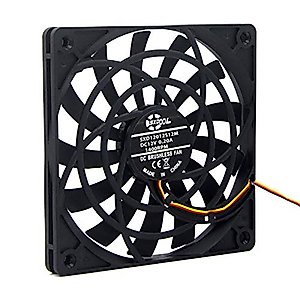 SXDOOL 120mm Slim Fan 120X12mm Thickness DC 12V with 3-Pin,for Computer Pc Case Quiet Silent Cooling