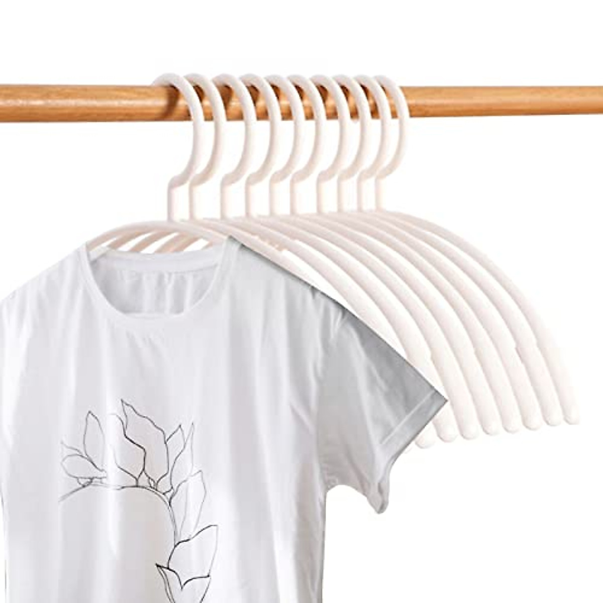 xiaoguozi Clothes Hanger,Hangers Space Saving Lightweight & Non Slip No Shoulder Bump Suit Hangers for Coat, Sweater, Jackets, Shirts, White