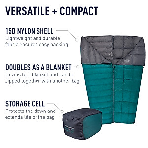 Sea to Summit Traveller Down Sleeping Bag Blanket, 50-Degree, Regular