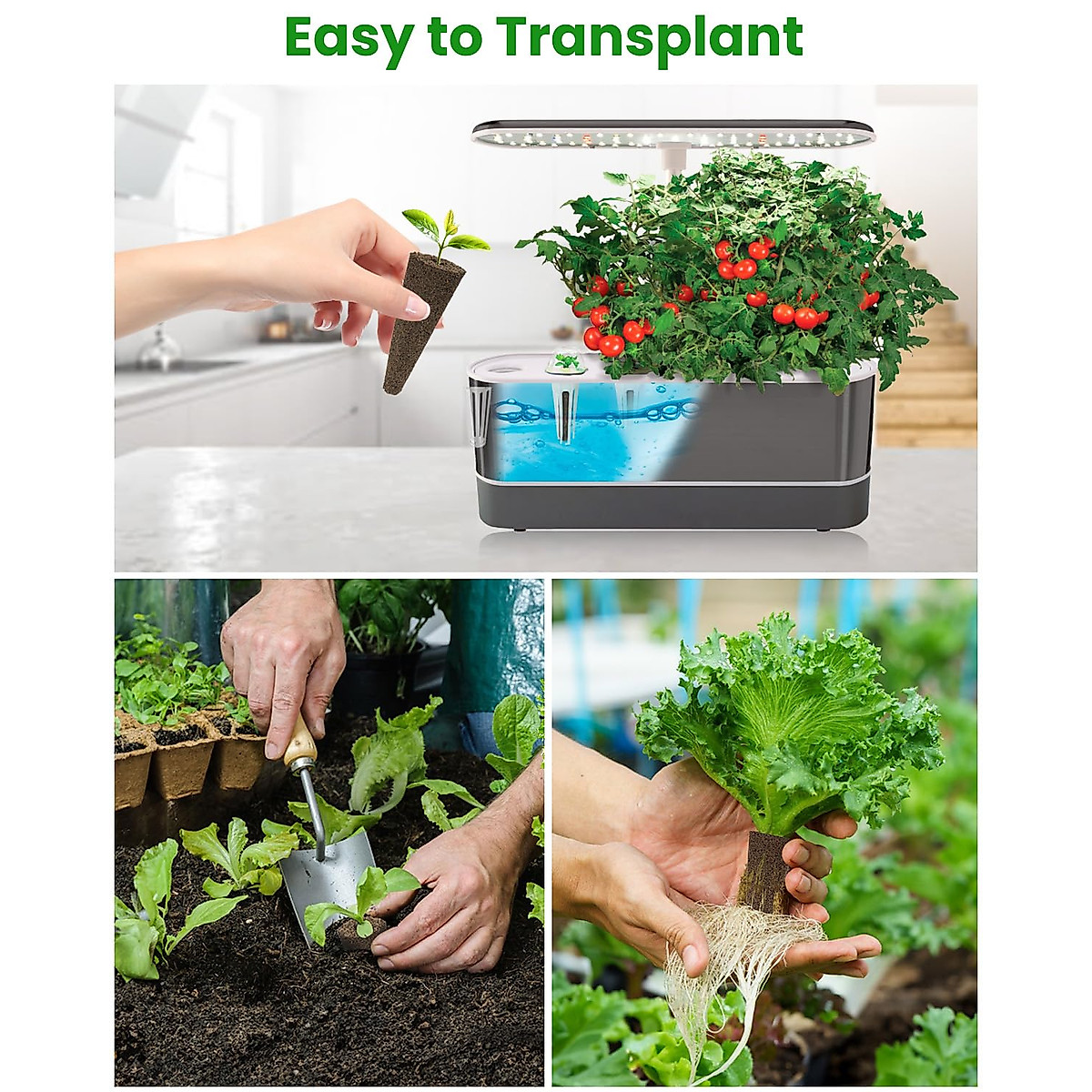 68pcs Hydroponic Pods Kit for Aerogarden, Grow Anything Kit, Indoor Garden Accessories - Compatible with All Brands (30 Grow Sponges, 12 Grow Baskets, 12 Grow Domes, 12 Pod Labels, 1 A&B Plant Food)