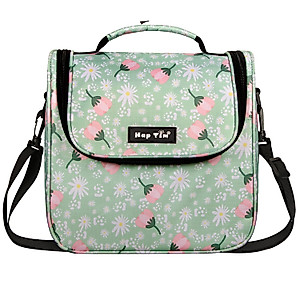 Hap Tim Lunch Box for Women Insulated, Cute Lunch Bags for Women, Adults Reusable Lunchbag for Work, Picnic or Travel, Green Floral (16050-GF)