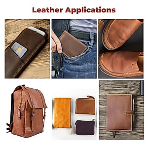 ELW 2-10 oz (.8-4mm) Thickness, 2 LB Vegetable Tanned Leather Scraps, Mixed Weight, Cowhide Remnants Full Grain Leather for Tooling, Holsters, Knife Sheath, Carving, Embossing, Stamping