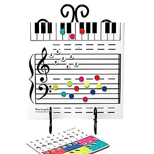 Hztyyier Magnetic Dry Erase Board Note Reading Borad Small Dry Erase Whiteboard for Music Teacher Teaching Piano Teacher