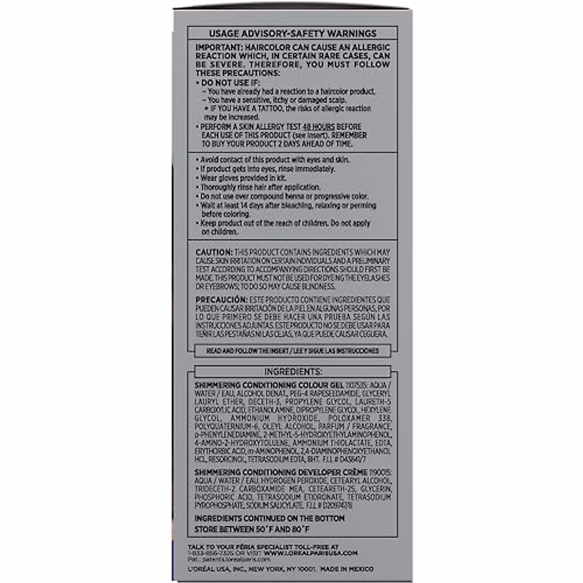 L'Oreal Paris Feria Multi-Faceted Shimmering Permanent Hair Color Hair Dye, V38 Violet Noir (Intense Deep Violet)