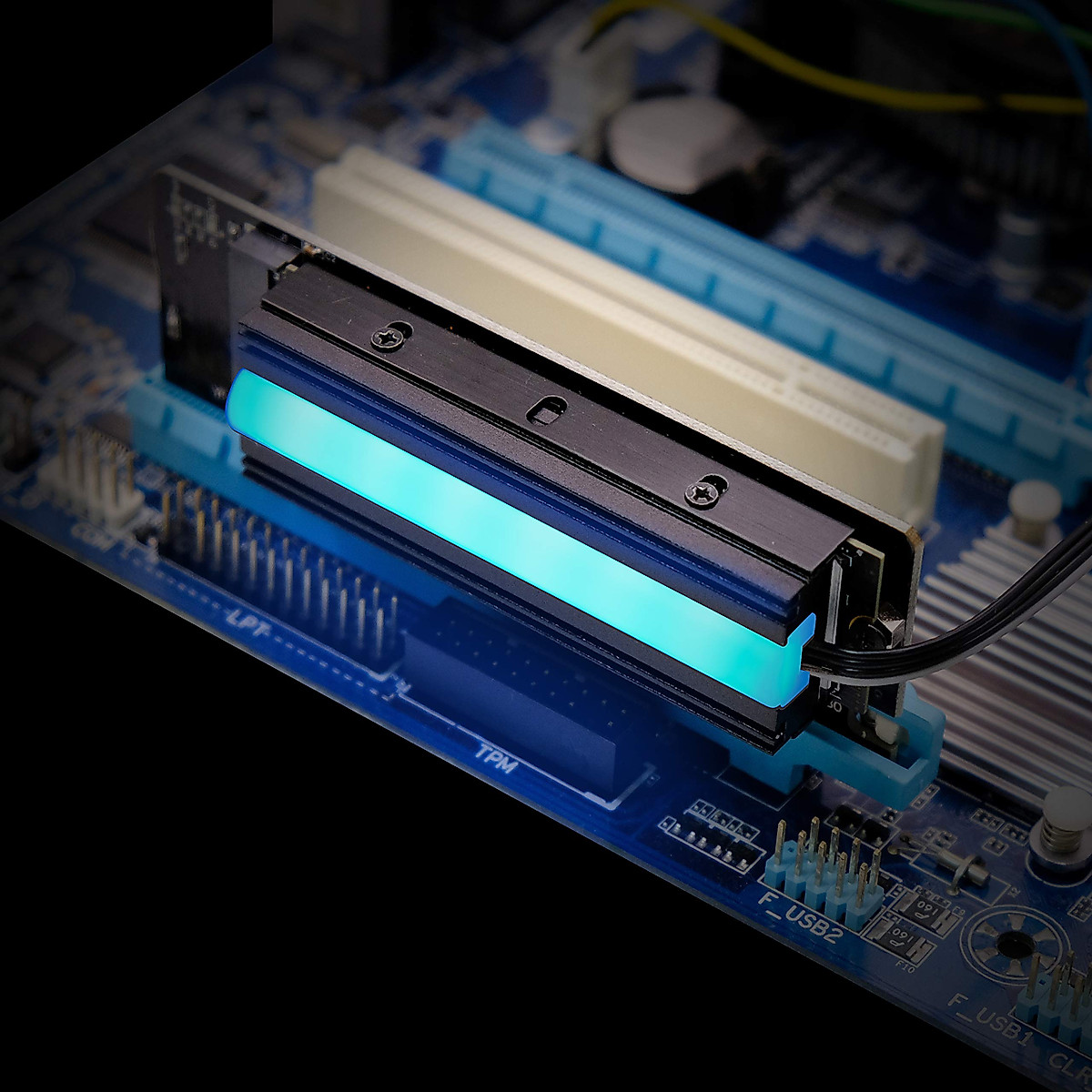 EZDIY-FAB 5V ARGB SATA NVMe NGFF M.2 Heatsink SSD Cooler for 2280 M.2 SSD, with Thermal Pad (SSD not Included)