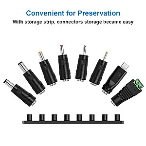 ZOZO 30W Universal AC Adapter with USB Port and 8 Tips, Adjustable Voltage 3V 4.5V 5V 6V 7.5V 9V 12V DC Power Supply for Household Electronics LED Strip Lights Phone Tablet Webcams Speakers USB Hubs