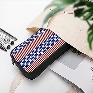 American Flag Design Pencil Case Pencil Pouch Coin Pouch Cosmetic Bag Office Stationery Organizer