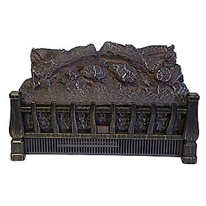 Comfort Glow ELCG251 Electric Log Heater Insert with Flame Projection 5,120 BTUs , Black