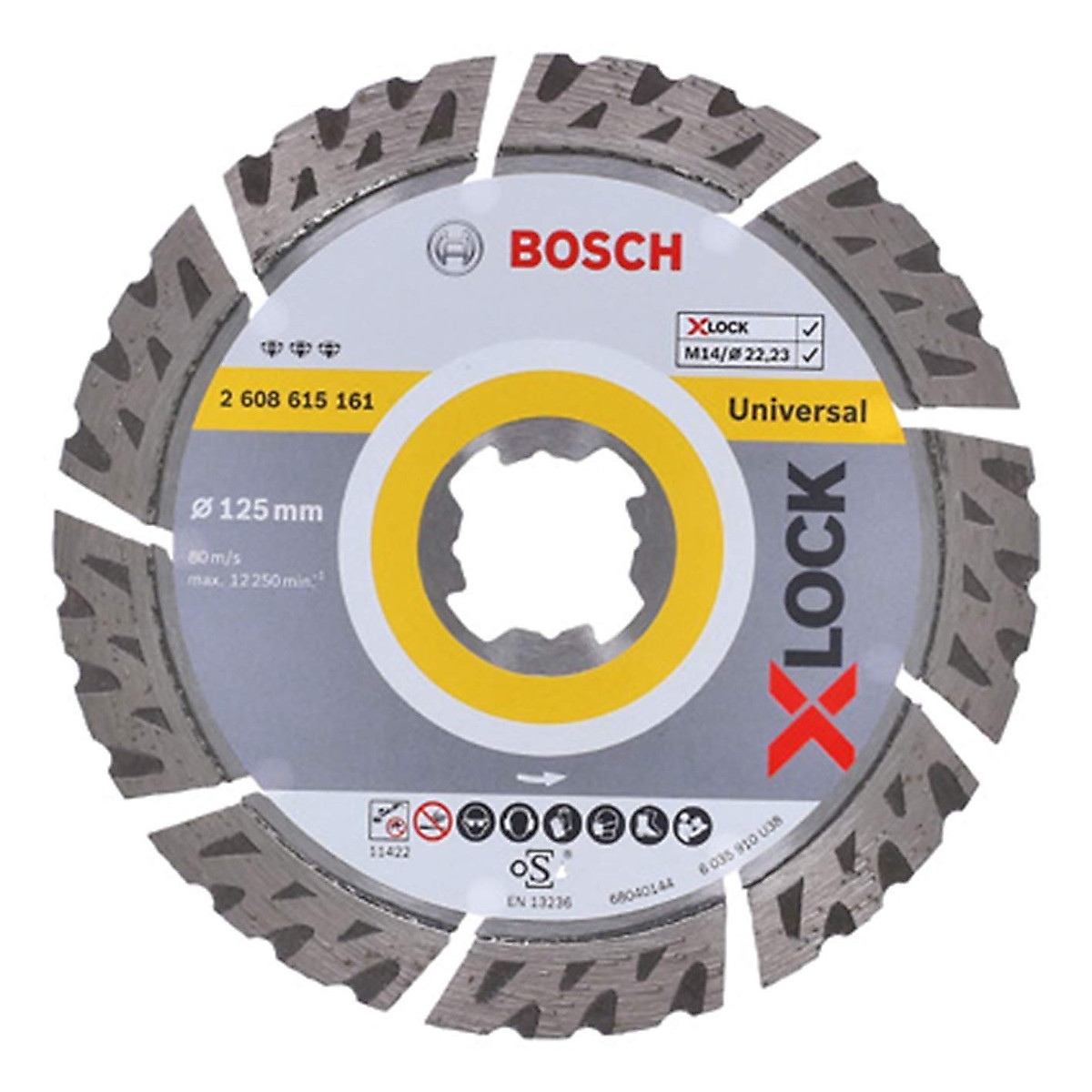Bosch Professional 2608615161 Diamond Cutting Disc Best (Universal, X-Lock, Diameter 125 mm, Bore Diameter 22.23 mm, Cutting Width 2.2 mm)