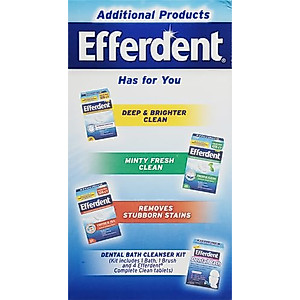 Efferdent Denture Cleanser Tablets, Complete Clean, 102 Tablets
