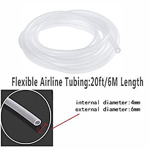 Saim Aquarium Fish Tank Mineral Air Bubble Air Stone Bar 16-Inch （Green/Blue） with 20Ft Clear Air Line.