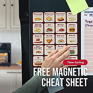 Air Fryer Oven, Toaster Oven Air Fryer Combo with Shake Reminder, Countertop Convection large AirFryer Oven with Rotisserie, Dehydrator, Recipes & Magnetic Cheat Sheet, 7 Accessories BLAZANT