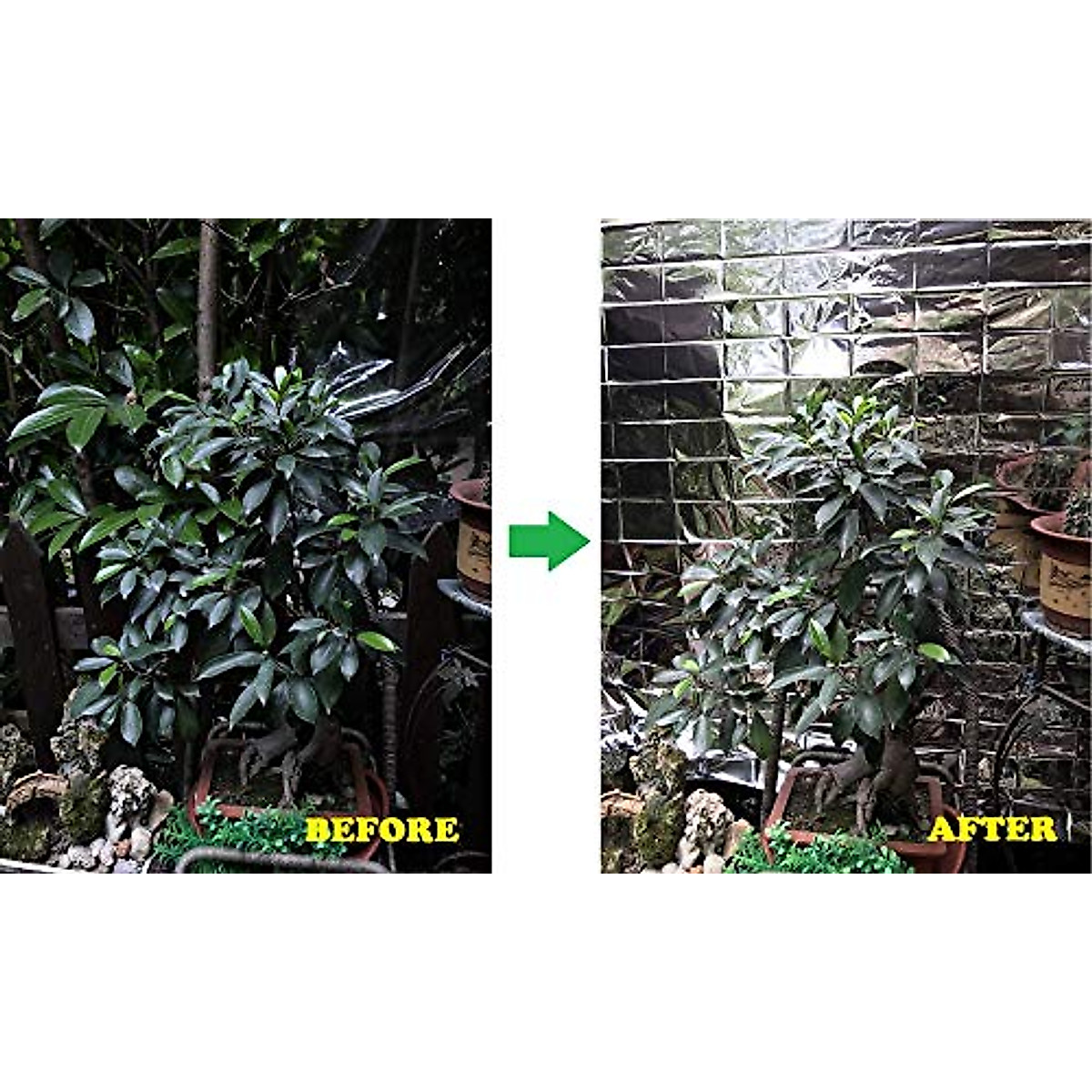 NAVADEAL 2 Pack Silver Highly Reflective Mylar Films, 82x 47Inch, Metallized Foil Covering Sheet, Garden Greenhouse Farming, Increase Plant Growth Save Power, Reduce Uneven Heat Environment Safe