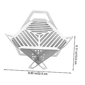 Yardwe Picnic Grill Mini Grill Stove Stainless Steel Lotus Lightweight Grill