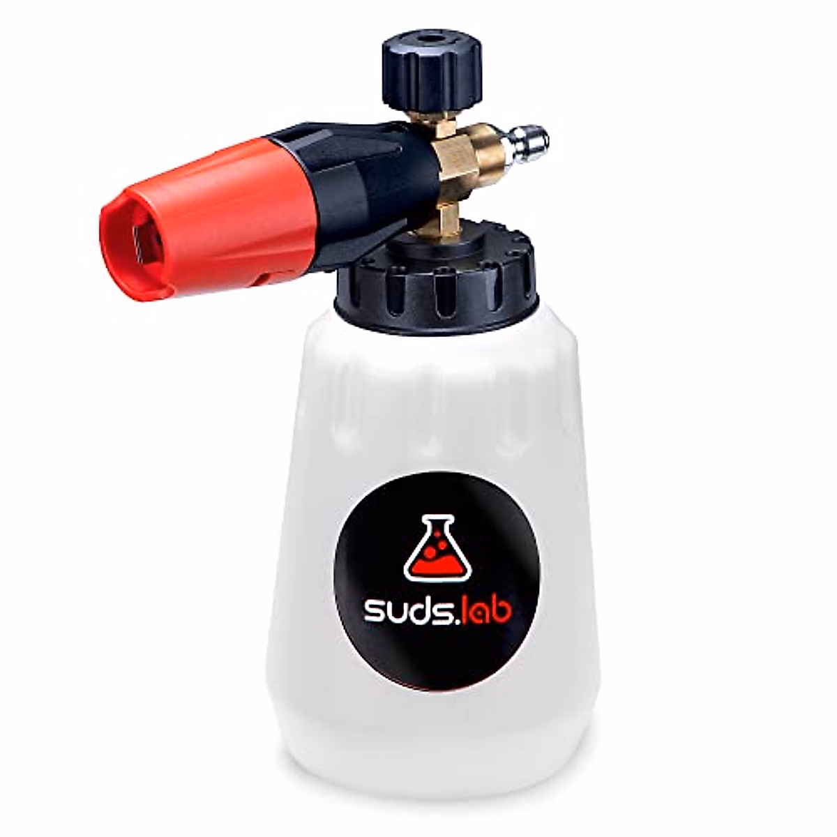 Suds Lab F1 Professional Foam Cannon with 32 ounce Canister, Adjustable Foam Nozzle, Quick Connect Pressure Washer, Clean Dirt, Car Washing