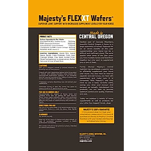 Majesty's Flex XT Wafers - Superior Horse / Equine Joint Support With Increased Supplement Levels - Glucosamine, MSM, Yucca, Vitamin C - 30 Count (1 Month Supply)