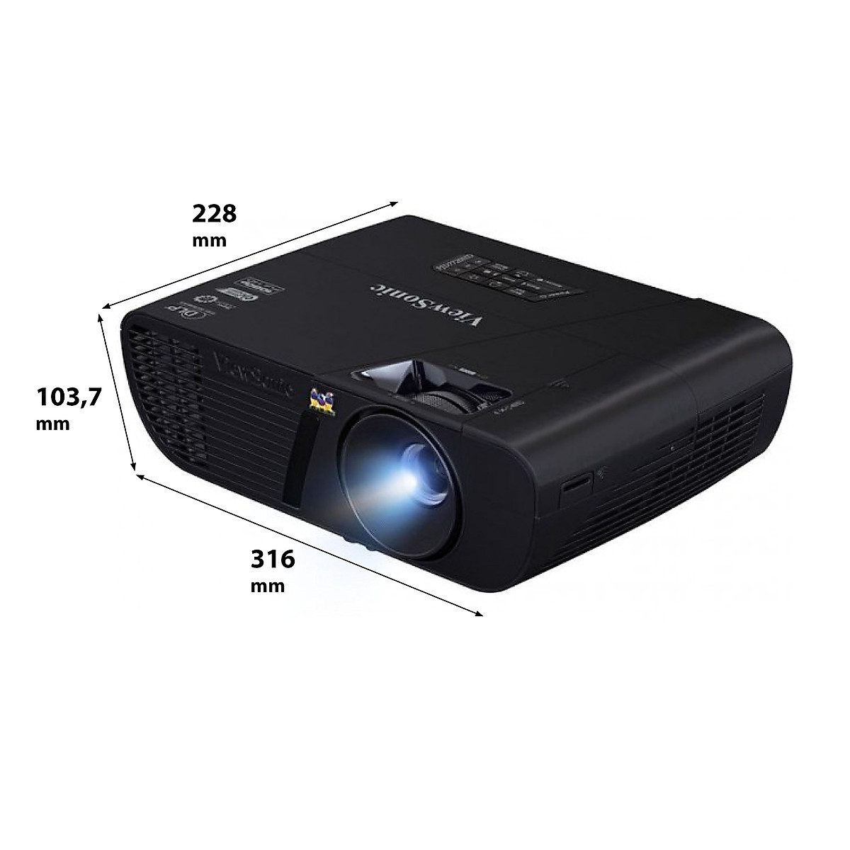 ViewSonic PJD7720HD 3200 Lumens 1080p HDMI Home Theater Projector