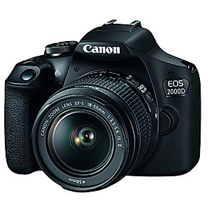 Canon EOS 2000D / Rebel T7 DSLR Camera w/ 18-55mm F/3.5-5.6 is II Lens + 32GB SD Card + More (Renewed)