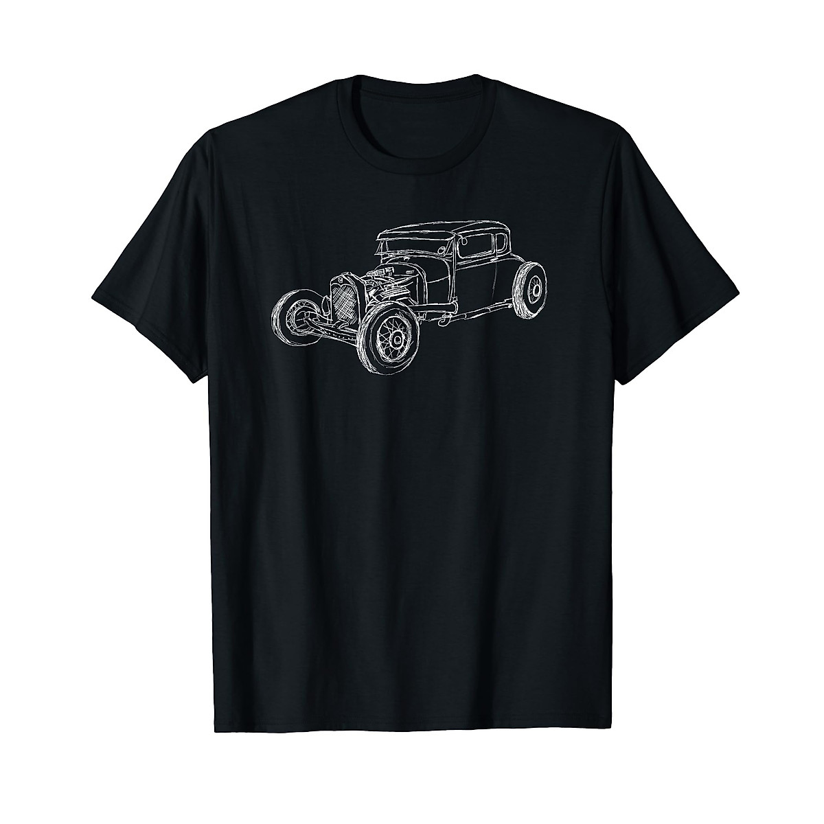 Hot Rod Shirt Classic Coupe Outline Rust bucket Rat Race T-Shirt